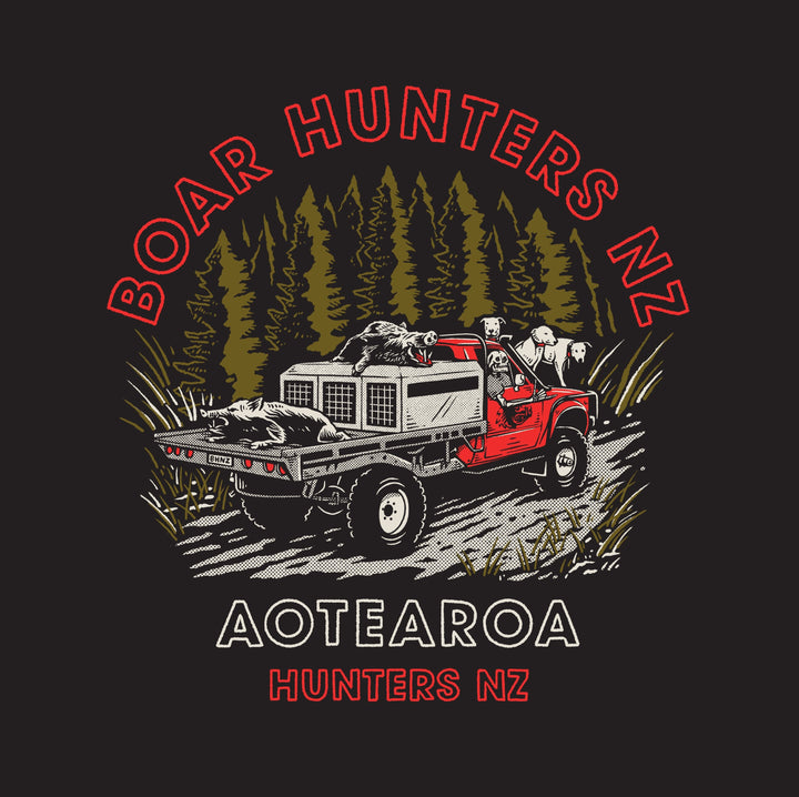Boar Hunters Stickers (Red) – Hunters New Zealand